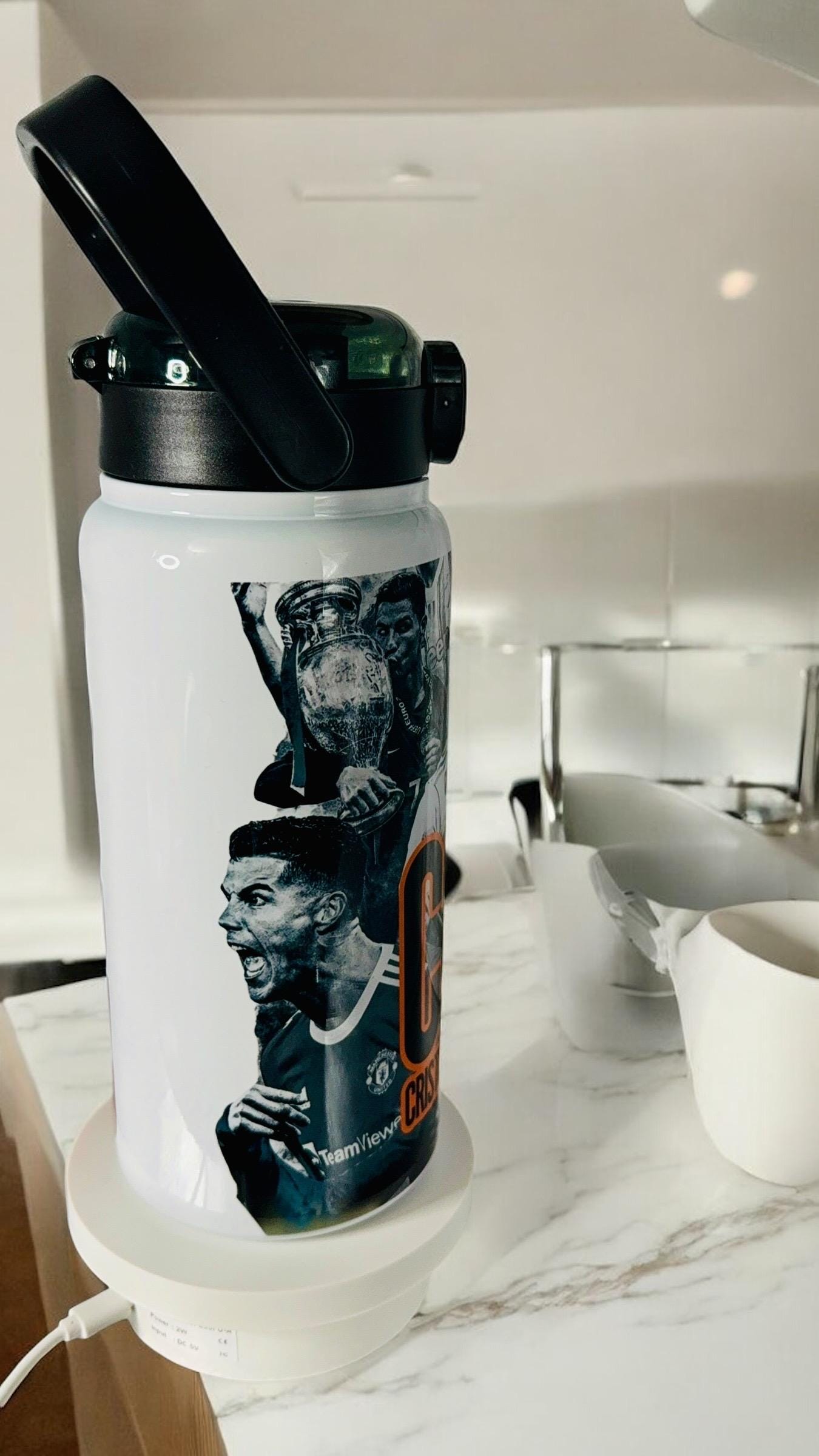 Personalized Ronaldo CR7 Soccer Water Bottle: 42oz Custom Tumbler - Etsy