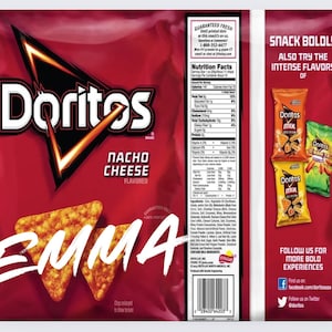 Custom Glitter Tumbler With Doritos Design, Personalized Name, Funny ...