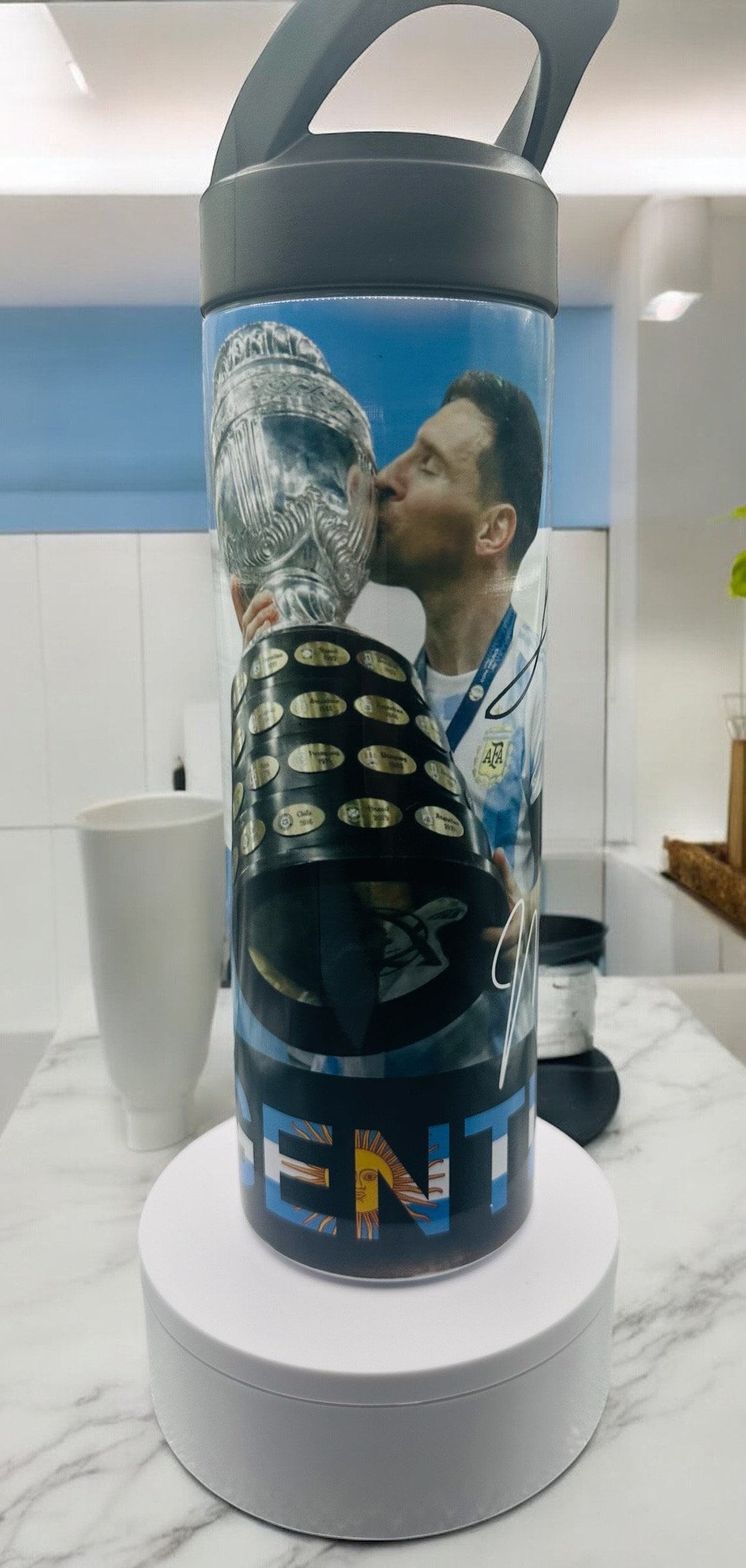 COPA America, Argentina, Messi Water Bottle, Name Personalized on 20oz ...