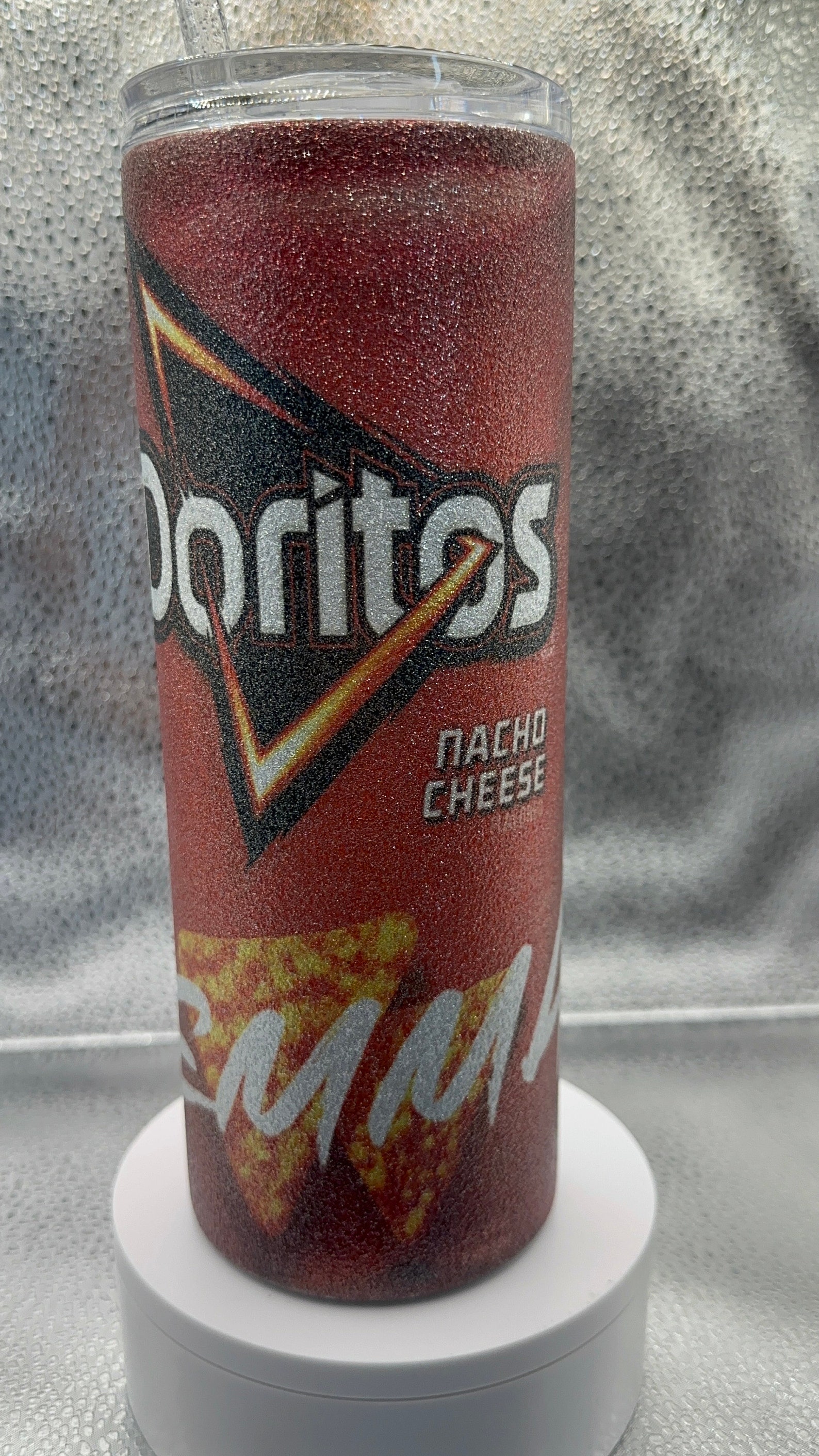 Custom Glitter Tumbler With Doritos Design, Personalized Name, Funny ...