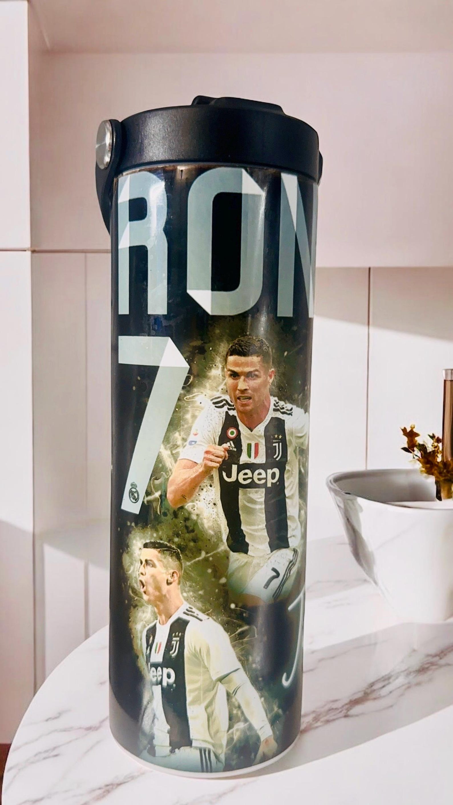 Custom Ronaldo CR7 Soccer Water Bottle: Personalized 20oz Tumbler - Etsy