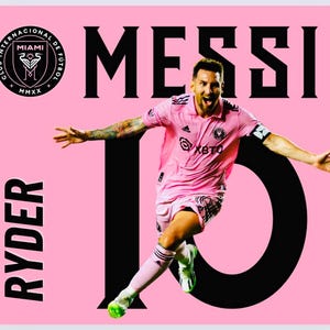 Personalized Messi Inter Miami Tumbler: 20oz Soccer Gift - Etsy