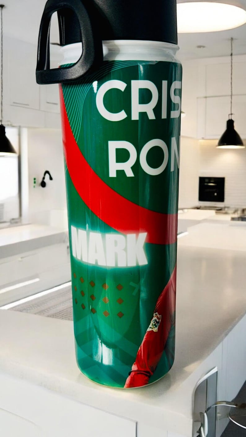 Custom Ronaldo CR7 Soccer Water Bottle: Personalized 22oz Tumbler - Etsy