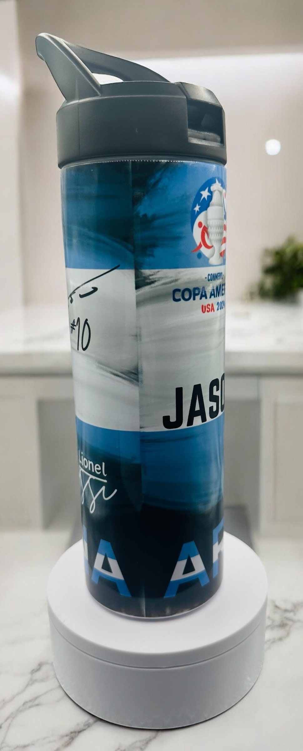 COPA America, Argentina, Messi Water Bottle, Name Personalized on 20oz ...