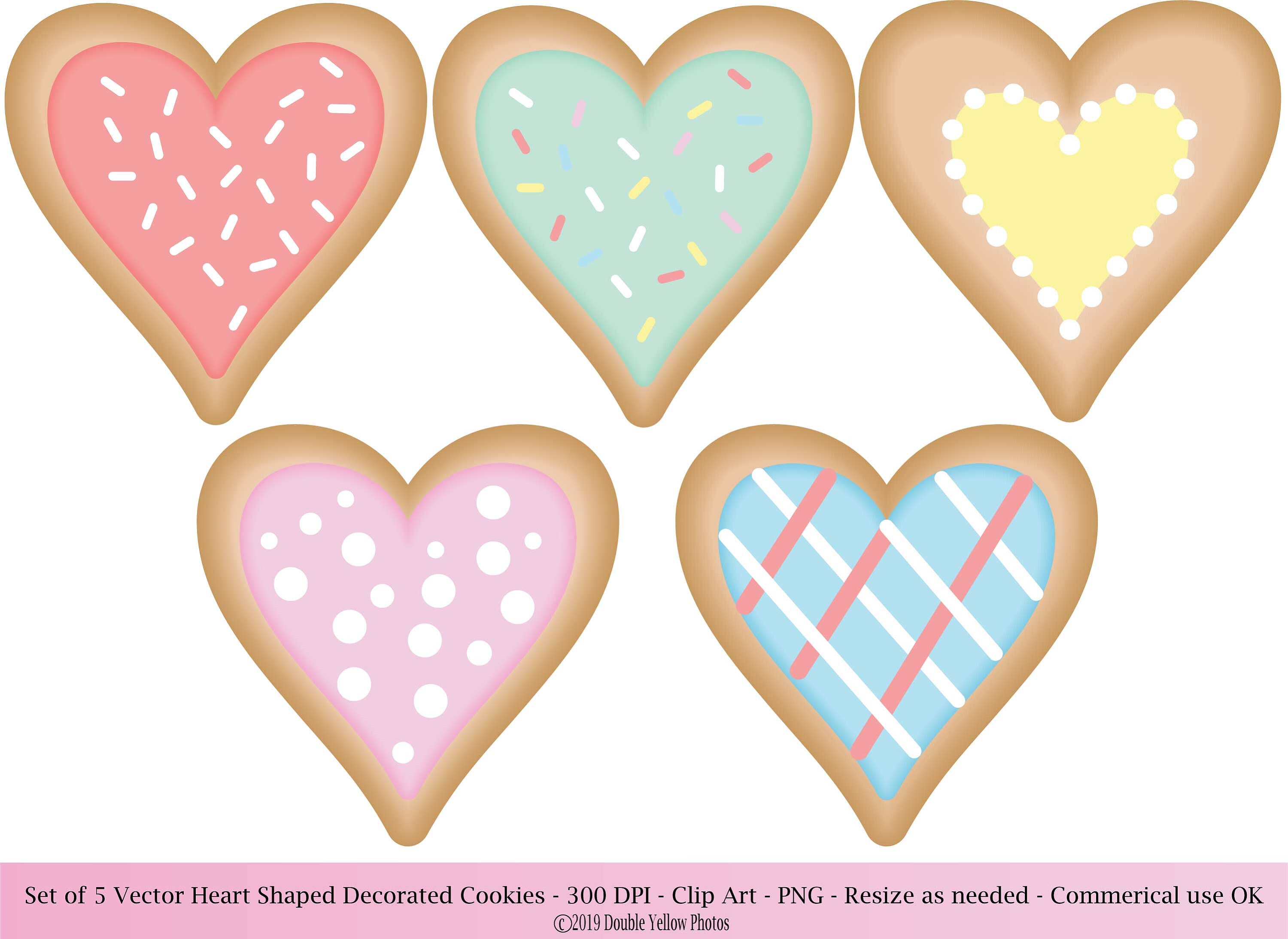 Clip Art Art & Collectibles Valentine Sugar Cookie Personal Use ...
