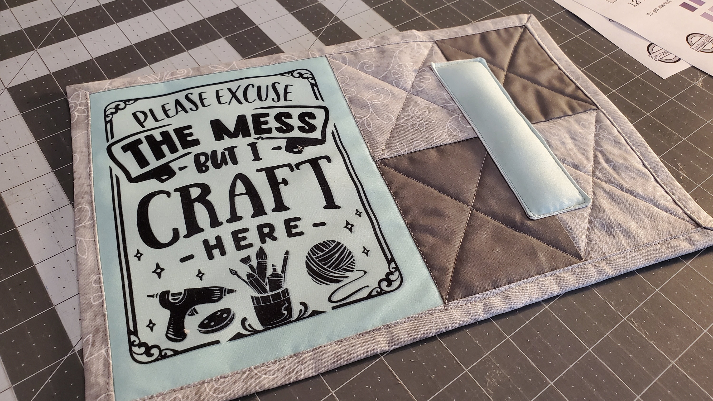 Easy Peasy Trapunto Mugrug Pattern by Lisa Capen Quilts 4 - Etsy