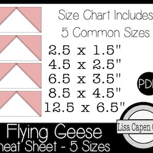 Flying Geese Cheat Sheet for QUILTERS - 2 Different Methods - 5 Common ...