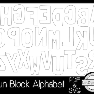 Fun Alphabet Letters - Great for Applique, Card Making & More. Tracing ...