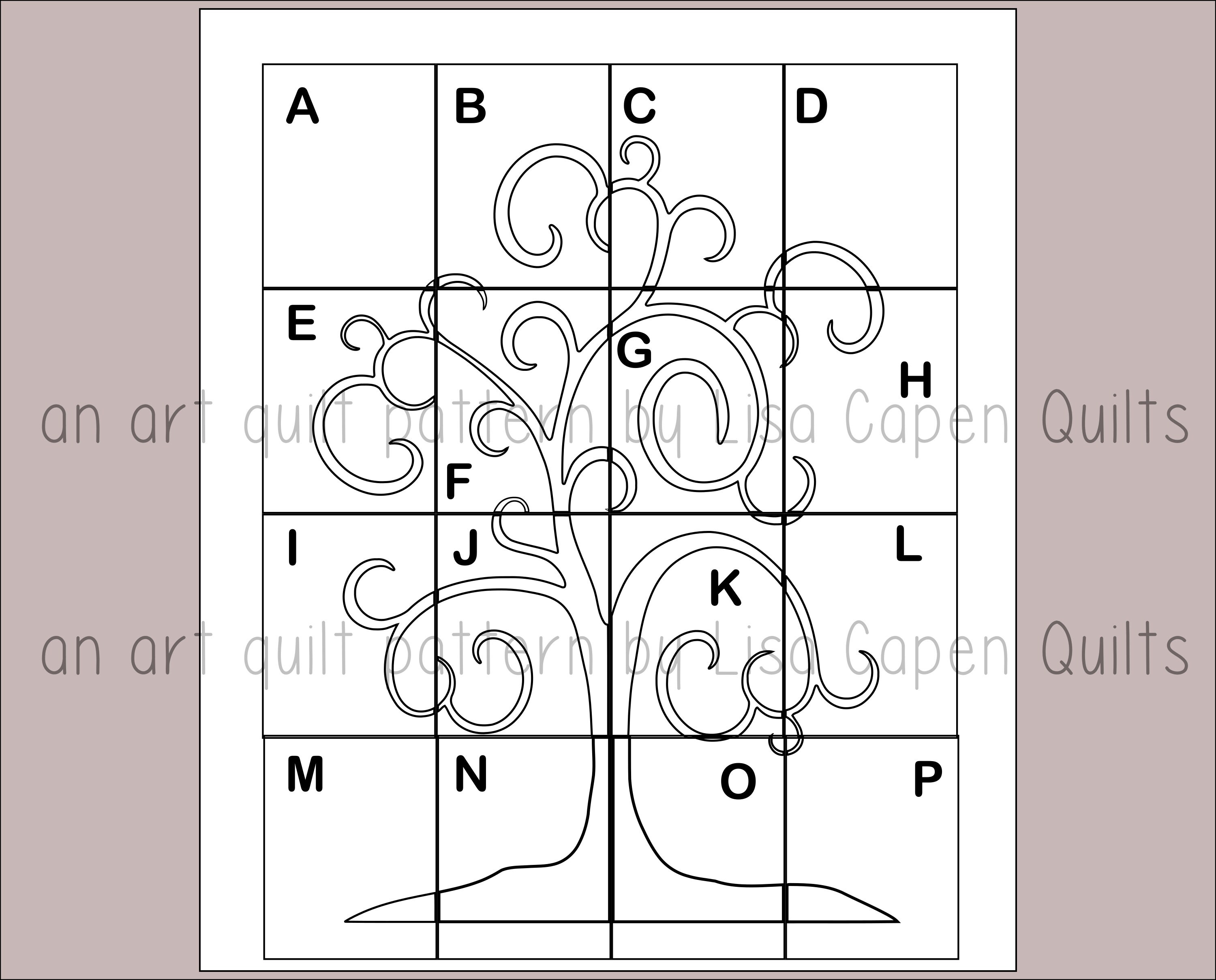 Family Tree Art Quilt Pattern With Included Svg's - Instant Download ...