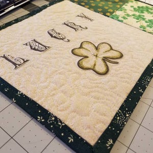 LUCKY St. Patrick's Day Mug Rug - Art Quilt by Lisa Capen Quilts ...