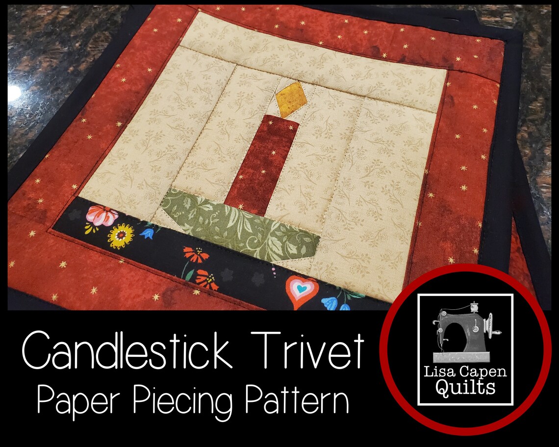 Candlestick Trivet Paper Piecing Pattern - Fun, Fast & Super Cute! PDF ...