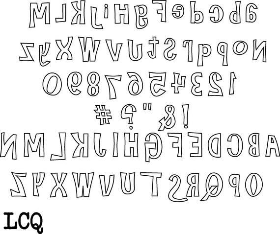 Inch Traceable Letters