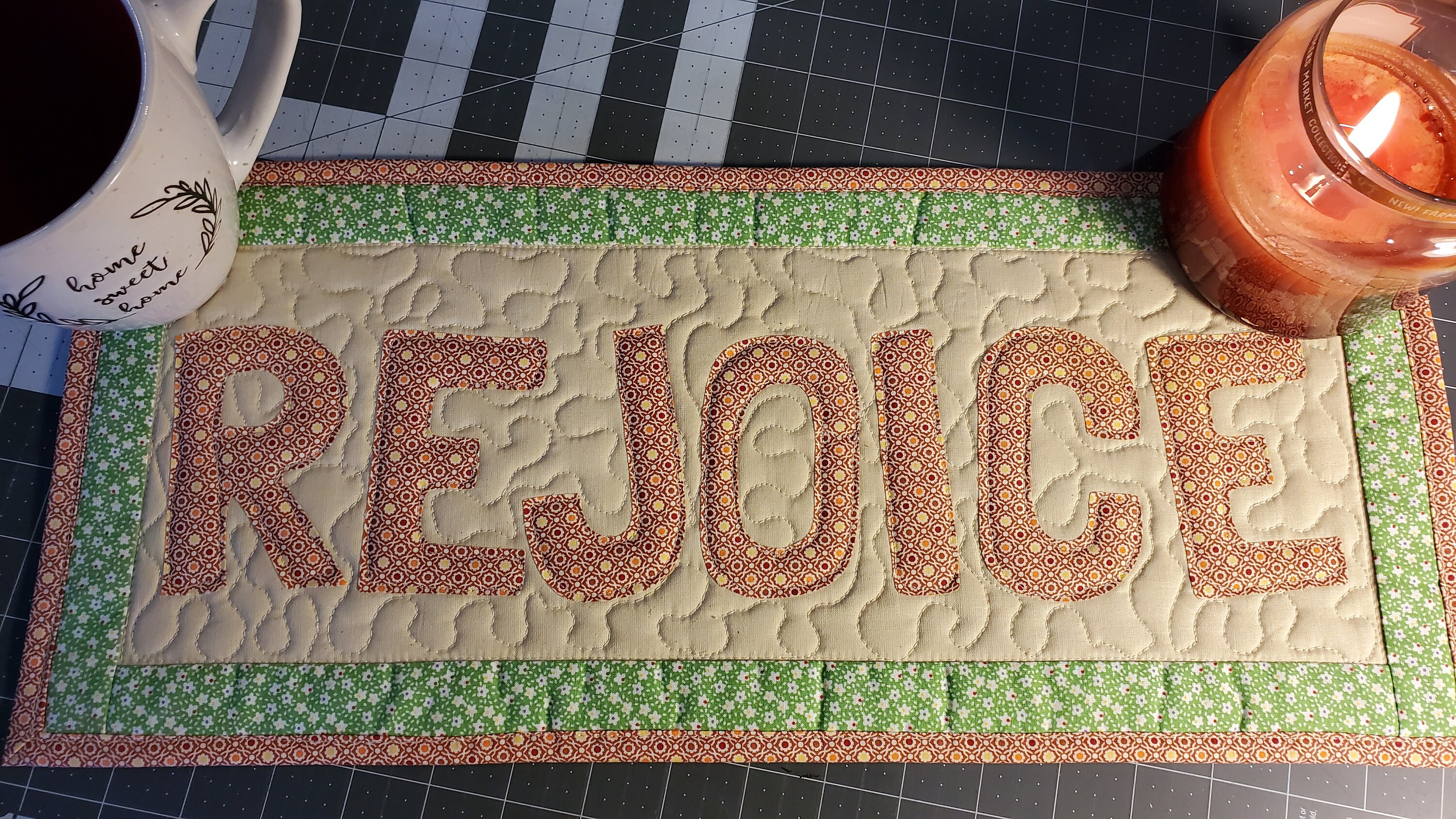 Easy REJOICE Applique Mugrug Pattern Instant PDF Pattern | Etsy