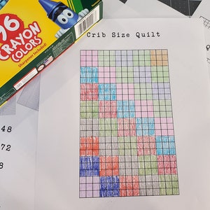 Quilters Graph Paper - 2" Grid, Patchwork & T-shirt Quilts (instant PDF ...