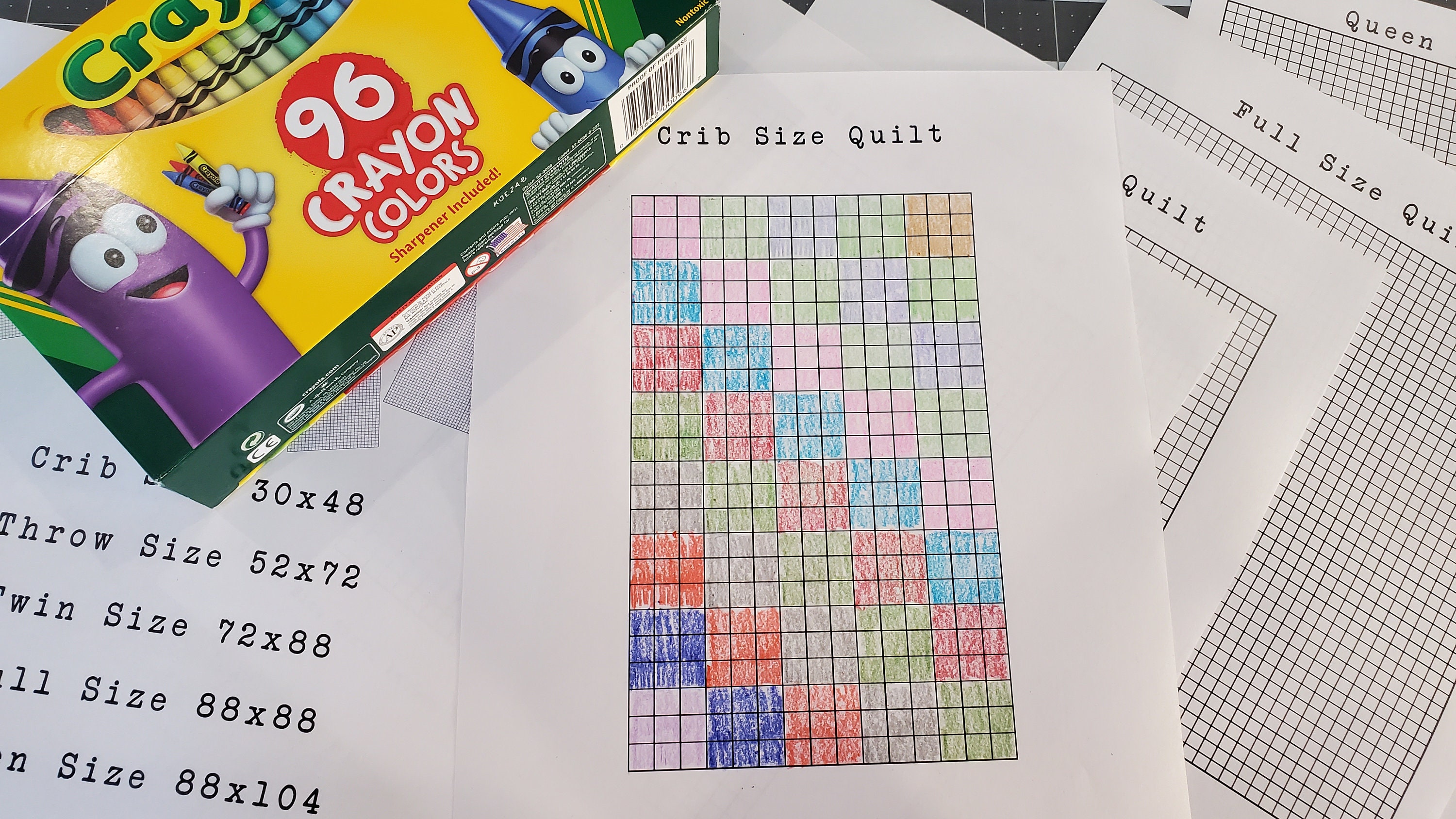 Quilters Graph Paper - 2" Grid Set Plan Your Quilt Today! Great for ...