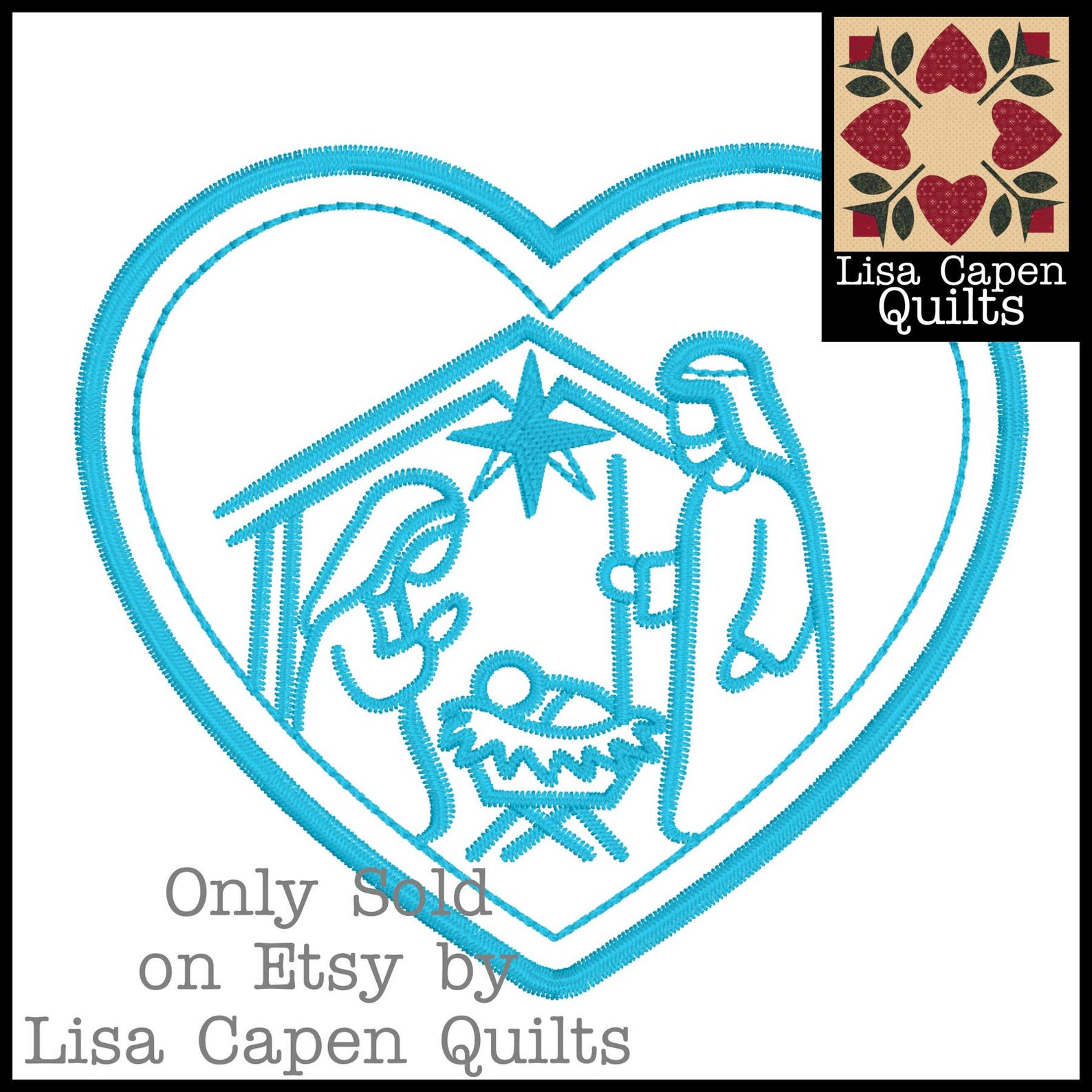 In a Manger – in the Hoop Christmas Ornament by Lisa Capen Quilts - 5x7 ...