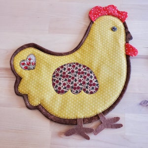 Chicken Mugrug or Trivet Pattern - PDF With Instructions and Templates ...