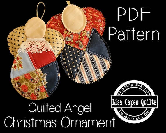Quilted Angel Christmas Ornament Pattern Instant PDF Pattern - Etsy