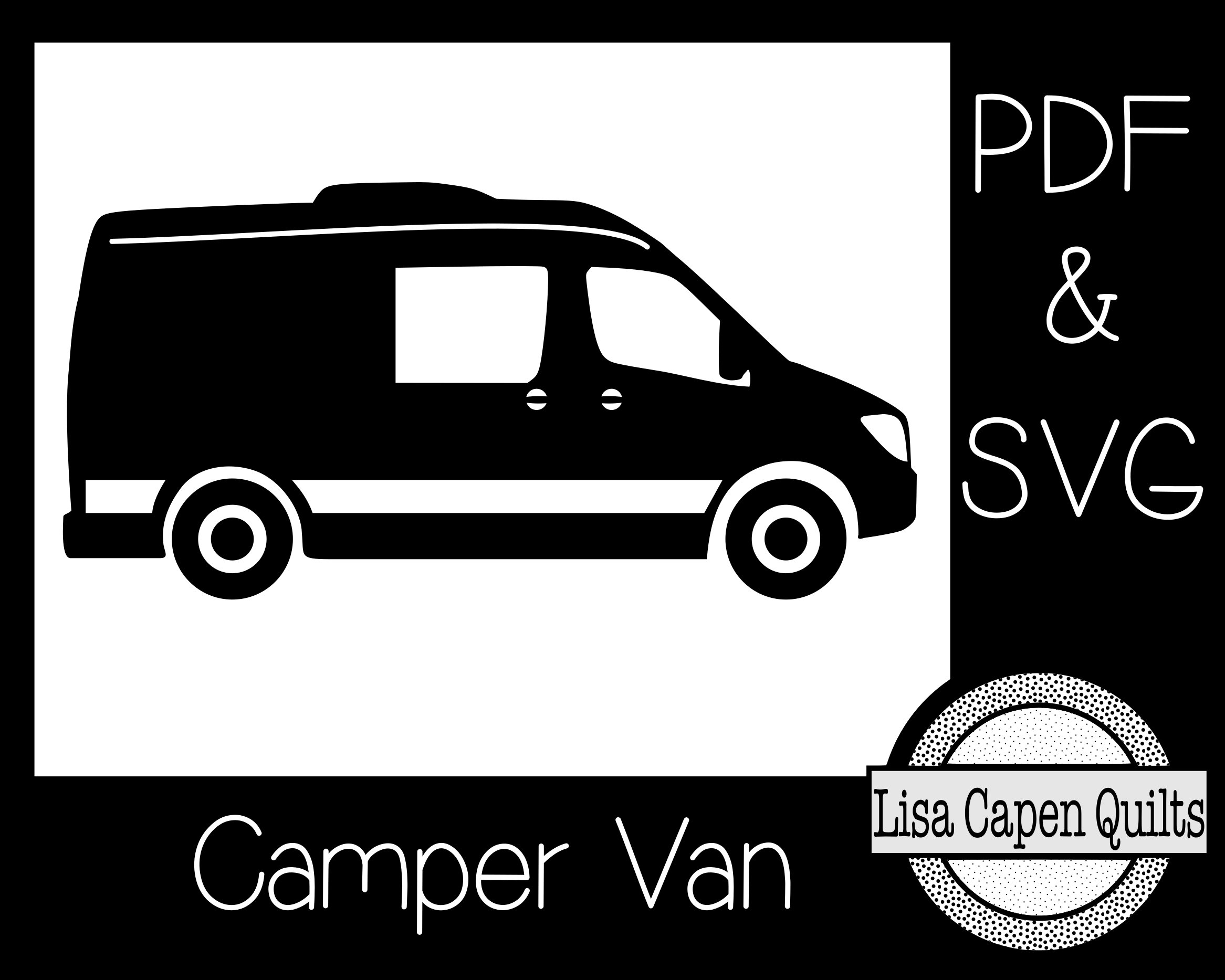 Camper Van SVG and PDF File 2 Instant Download Files for | Etsy