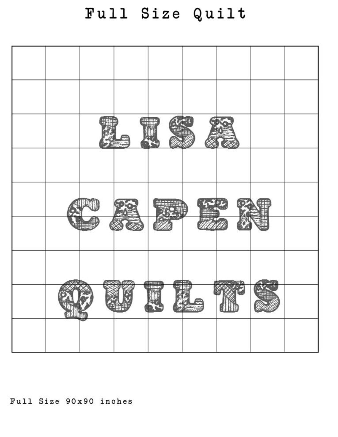 Quilters Graph Paper – 10 Inch Grid, 5 Quilt Sizes (instant PDF ...