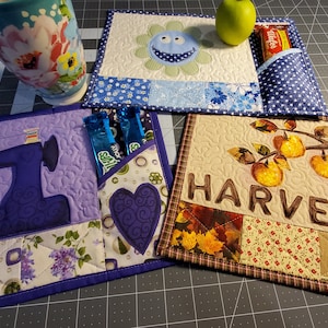 Sewing Machine Mug Rug W/ Pocket Pattern - 12" X 8" - Instant PDF ...