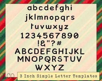 2 Inch Wonky Template Letters and Numbers Upper Case and Lower Case ...