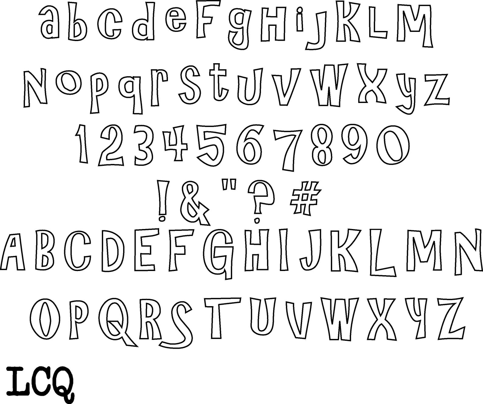 2 Inch Wonky Letter and Number Templates – Quilting, Scrapbooking (PDF ...
