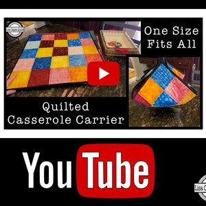 Casserole Carriers & Table Topper Quilts - One Size Fits ALL Casserole ...