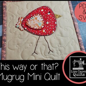 This Way or That? Adorable Bird Mugrug Mini Quilt and Coaster Pattern ...