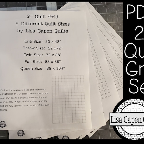 Quilters Graph Paper 2 Grid Set Plan Your Quilt Today - Etsy