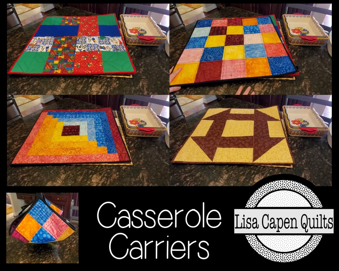 Casserole Carriers & Table Topper Quilts - One Size Fits ALL Casserole ...