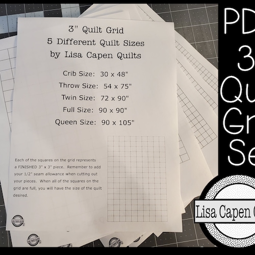 Quilters Graph Paper Instant Printable Download 10 Inch - Etsy