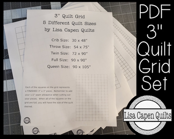 Quilters Graph Paper 3 Grid Set Plan Your Quilt Today - Etsy