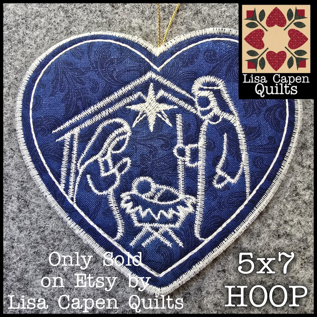 In a Manger – in the Hoop Christmas Ornament by Lisa Capen Quilts - 5x7 ...