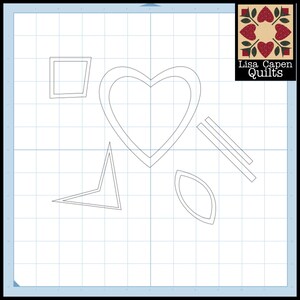 Hearts & Flowers Quilt Block - SVG Cutting File Only W/video Tutorial ...