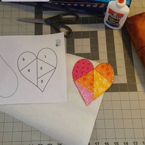 Vintage Heart Mug Rug Pattern - Featuring Foundation Paper Piecing ...