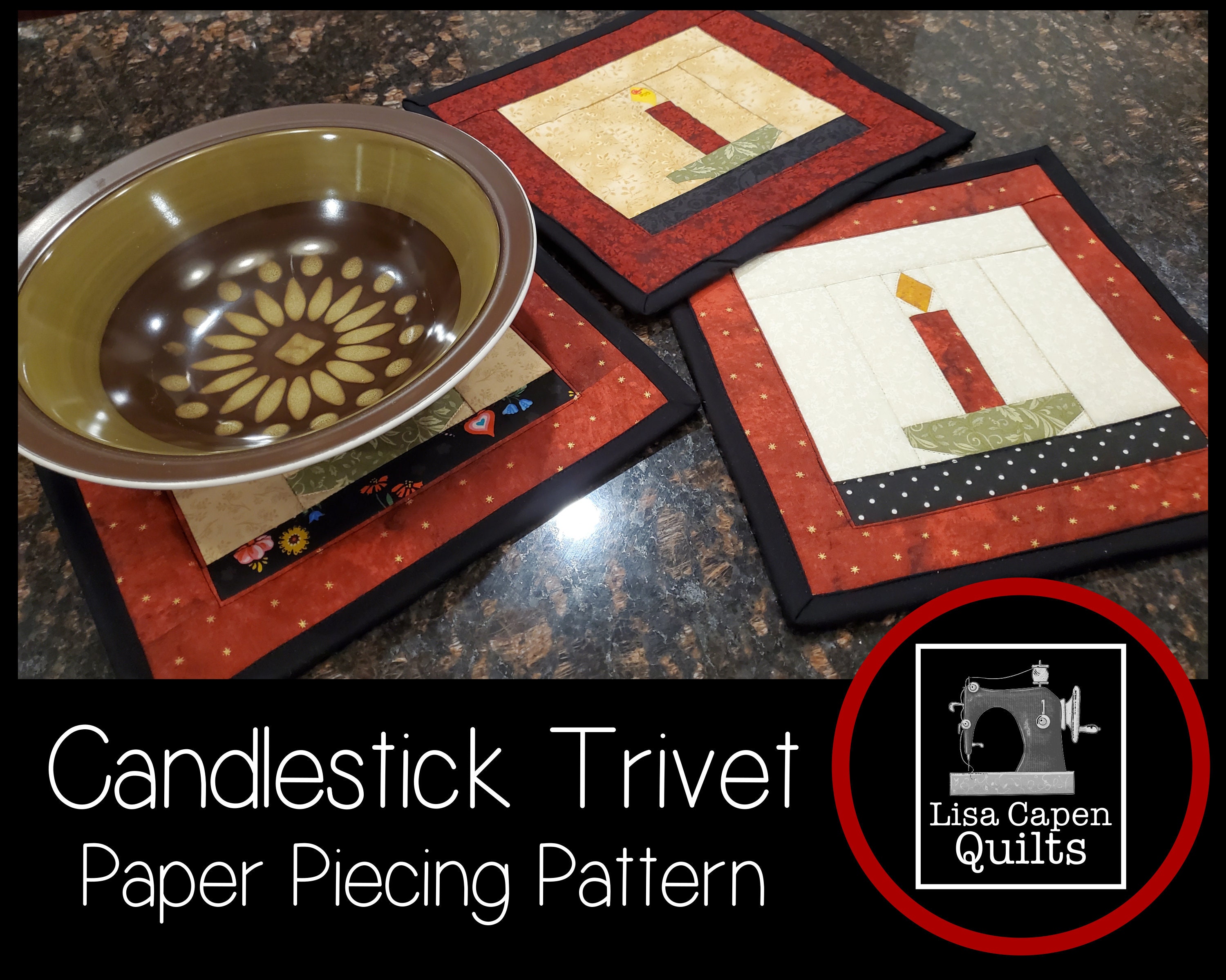 Candlestick Trivet Paper Piecing Pattern Fun Fast & Super - Etsy