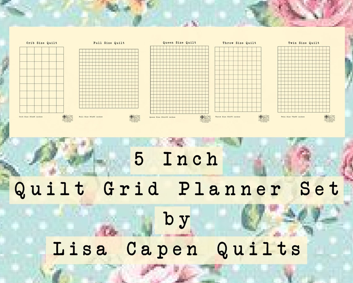 Quilters Graph Paper - Instant Printable Download - 5 Inch Grid and 5 ...