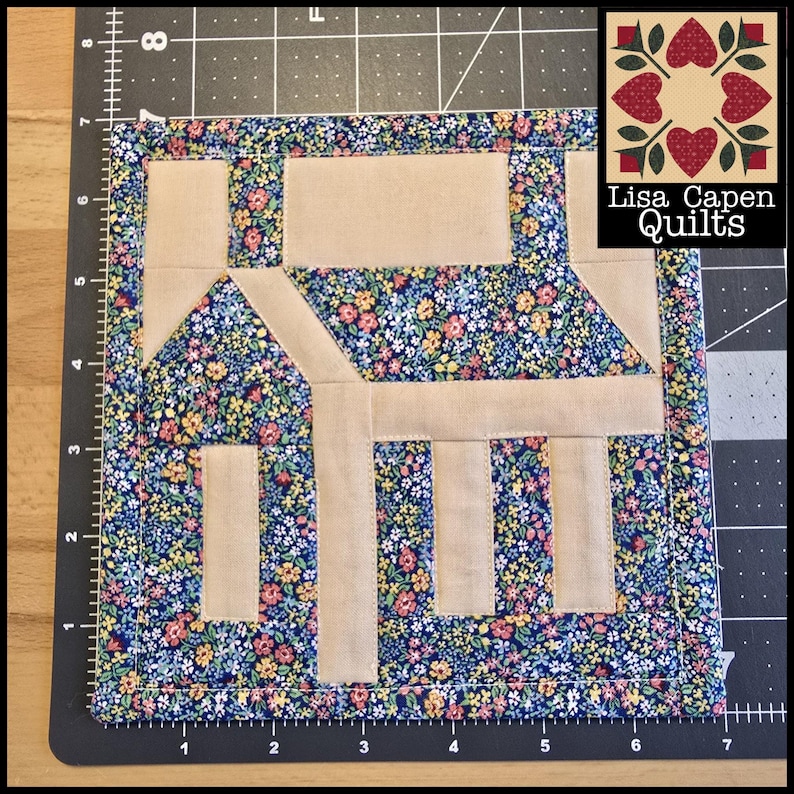 Tiny House Quilt Block - Paper Piecing Project - 7" Finished Size ...