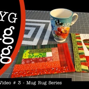 Coffee or Tea Mug Rug Quilt as You Go Pattern - 9" X 6" - Instant PDF ...