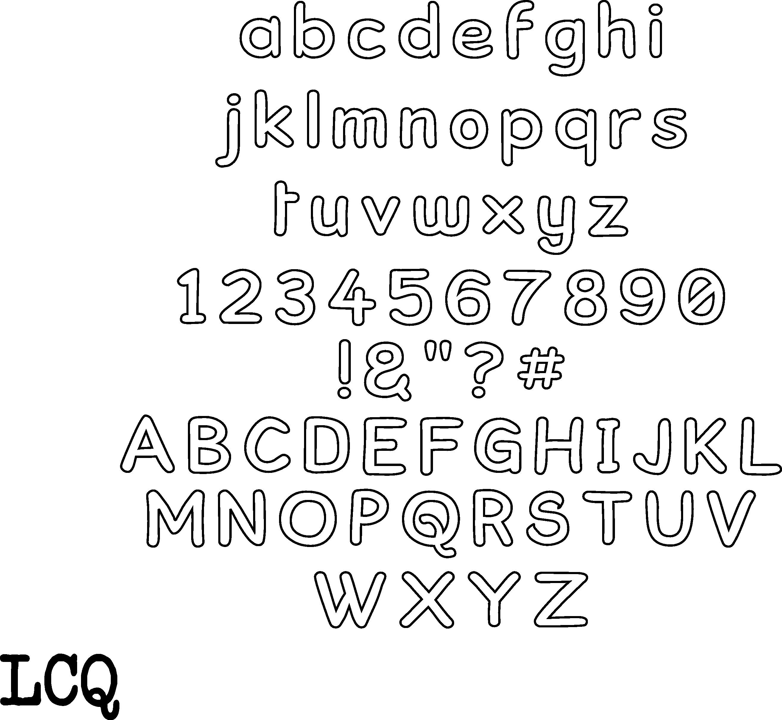 5 Inch Simple Template Letters and Numbers Upper Case and - Etsy