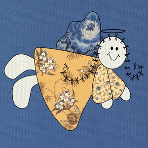 Angel Applique PDF and SVG Cutting File by Lisa Capen Quilts - Applique ...