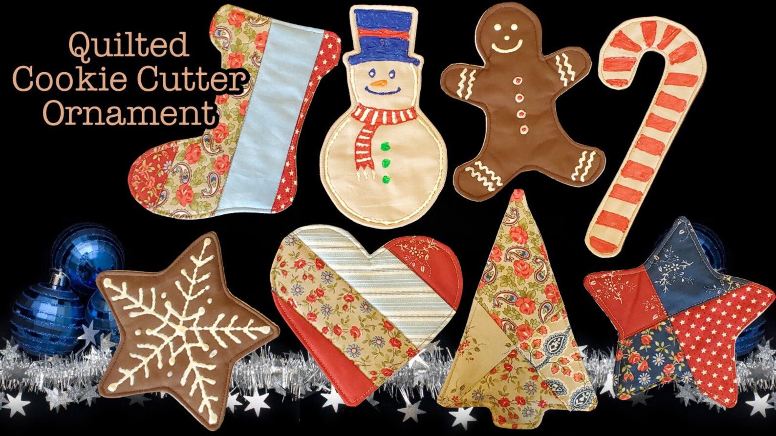 Classic Cookie Cutter Quilted Christmas Ornament Pattern by - Etsy