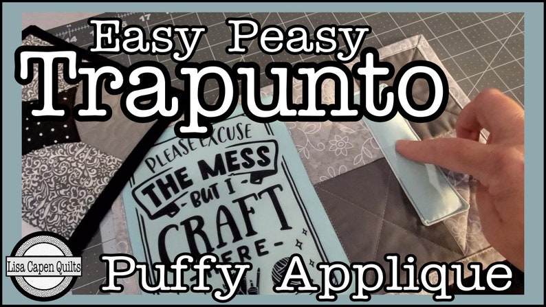 Easy Peasy Trapunto Mugrug Pattern by Lisa Capen Quilts 4 | Etsy