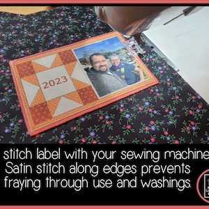 Star Custom Quilt Label - Handmade Sublimated Label - 6" X 4 ...