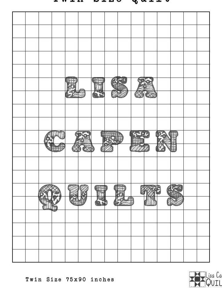 Quilters Graph Paper - Instant Printable Download - 5 Inch Grid and 5 ...