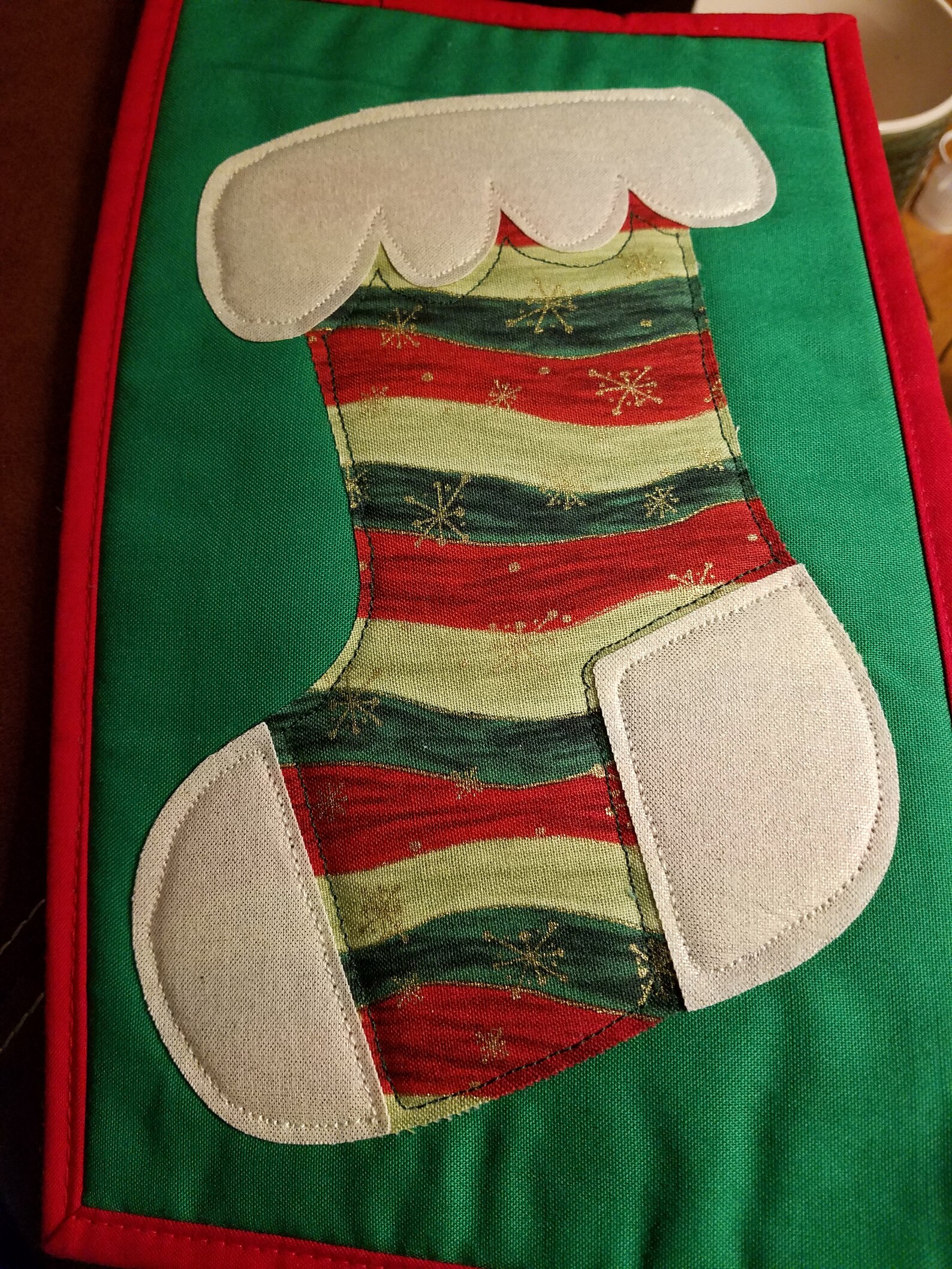 Stocking Applique Christmas Mug Rug Pattern 6 X - Etsy