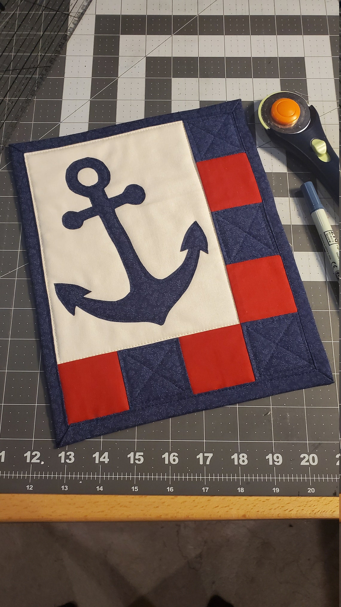 Anchor Mugrug Pattern 8.5 X 10.5 Instant PDF Pattern | Etsy