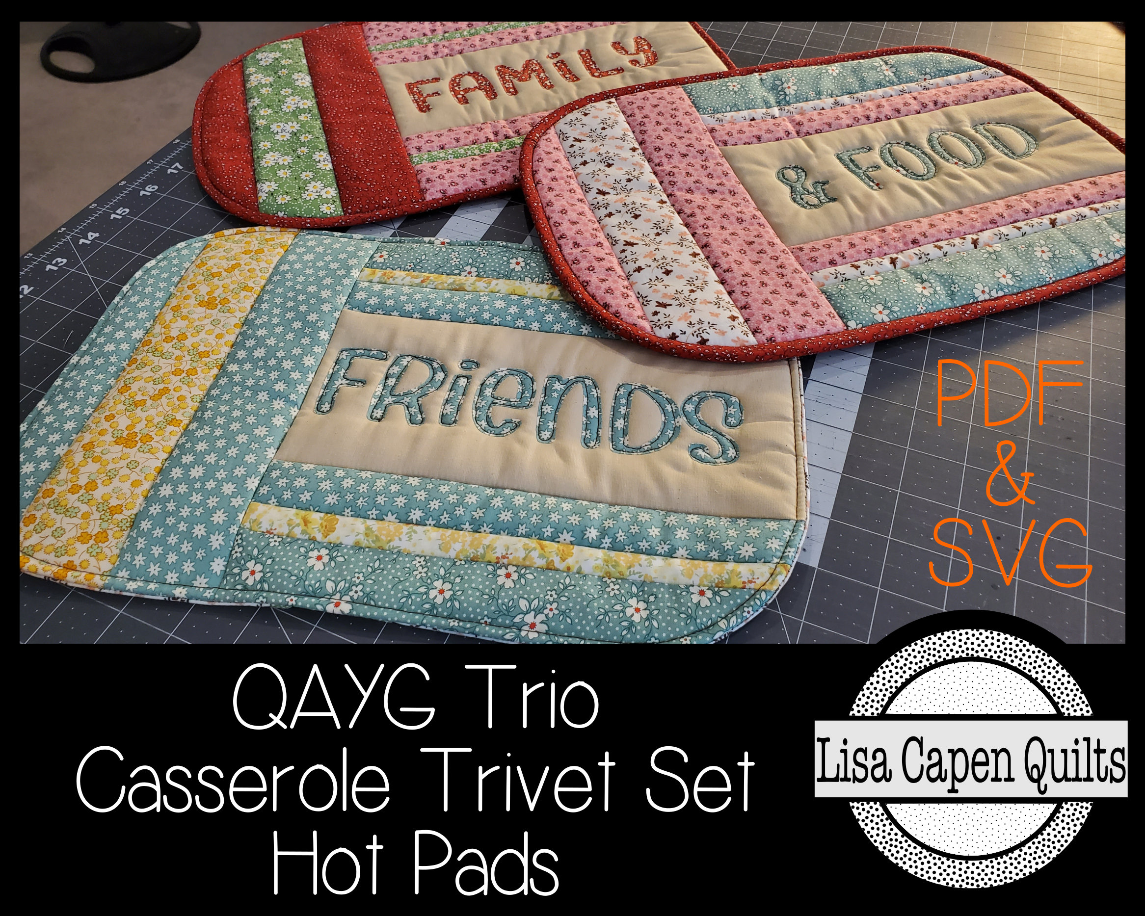Quilt as You Go Casserole Trivet/hot Pad Trio W/ SVG Cutting - Etsy
