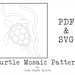 Turtle Mosaic Pattern - Instant Download SVG and PDF - Great for Art ...